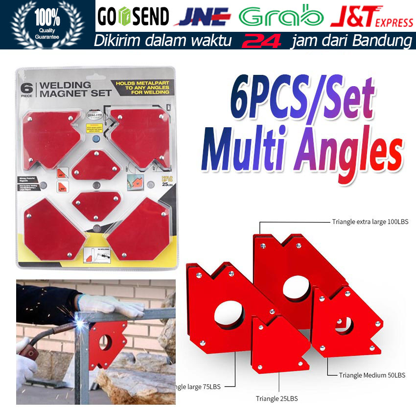 Jual 25 Lbs 3 Inch Siku Magnet Mini Set Isi 6 Untuk Las -Siku Las-Arrow ...