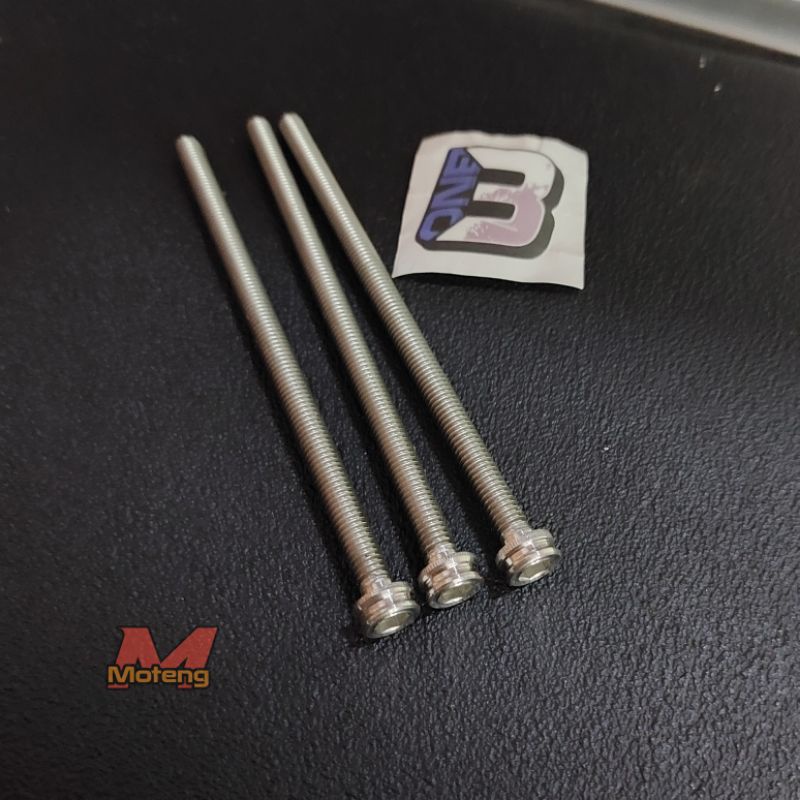 Jual baut L ancer cilinder blok kop tiger stainless modif | Shopee ...
