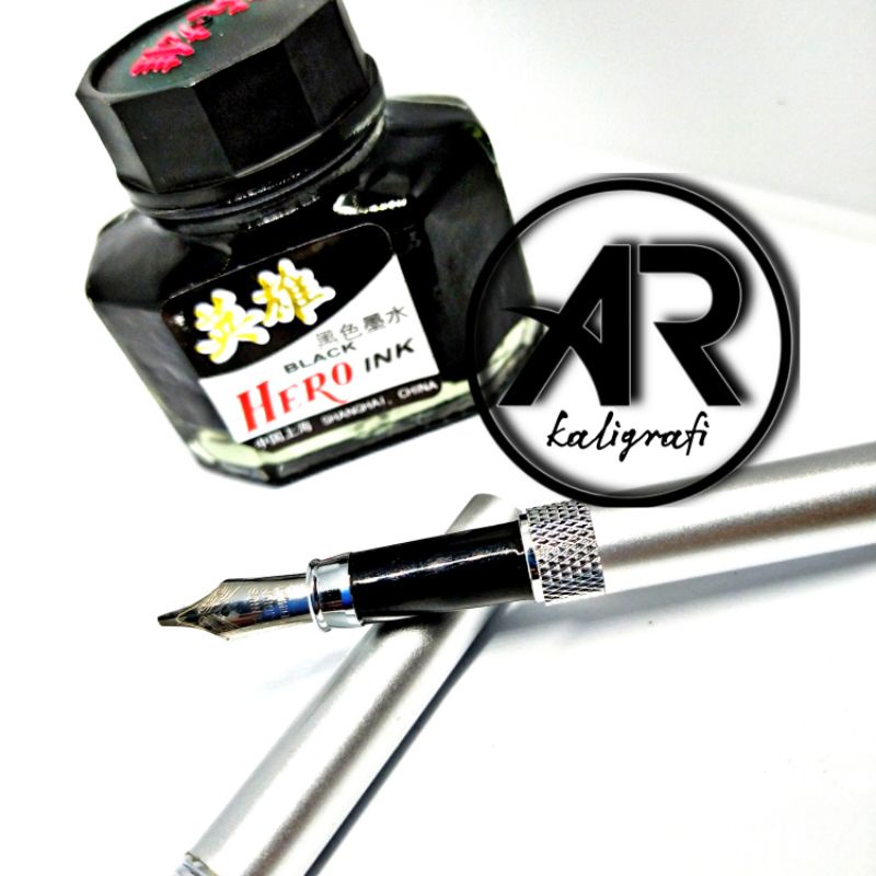 Jual Founttain pen kaligrafi germany nib 0,8 Mm tinta isi ulang pena ...