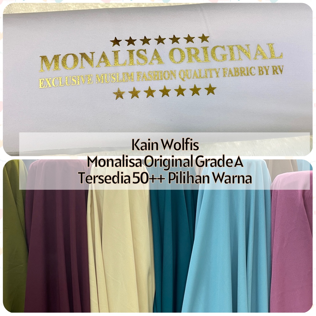 Jual BAHAN KAIN WOLFIS / WOLVIS MONALISA ORIGINAL POLOS 100% GOOD ...