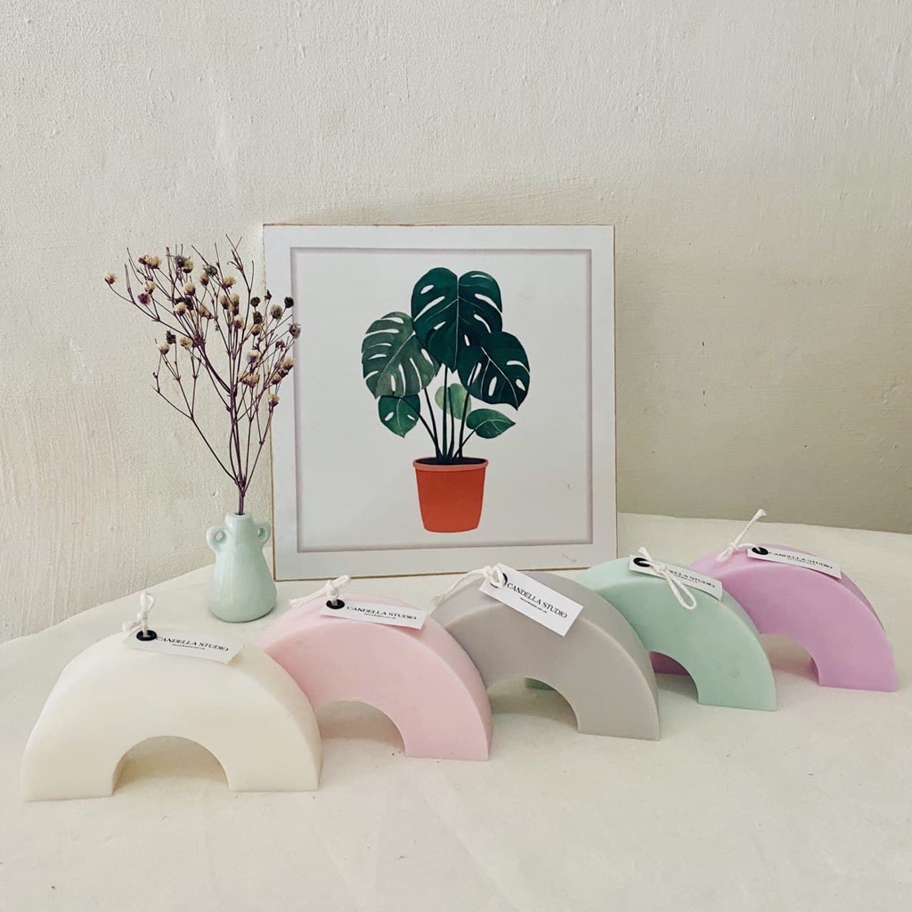 Jual [Candella Studio] Semicircle 3D Scented Candle | Lilin Aesthetic ...