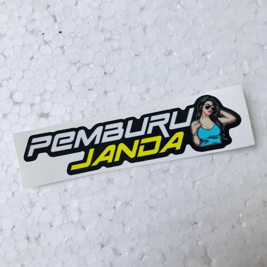 Jual Sticker Pemburu Janda Print Cut Laminasi Glossy Anti Air | Shopee ...