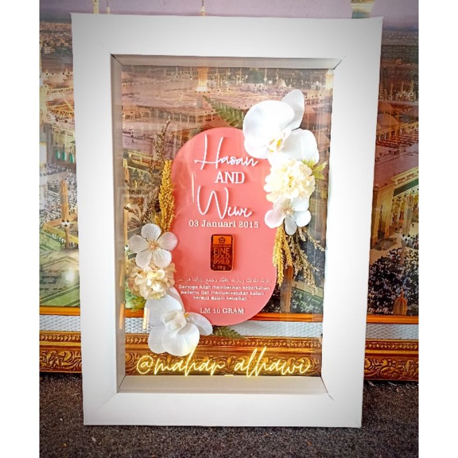 Jual Mahar transparan/ mahar akrilik oval /mahar rustic | Shopee Indonesia