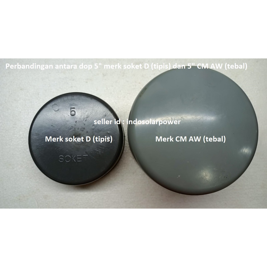 Jual Dop cap tutup pipa polos PVC uk 5" 5 in inci inch merk superlon ...