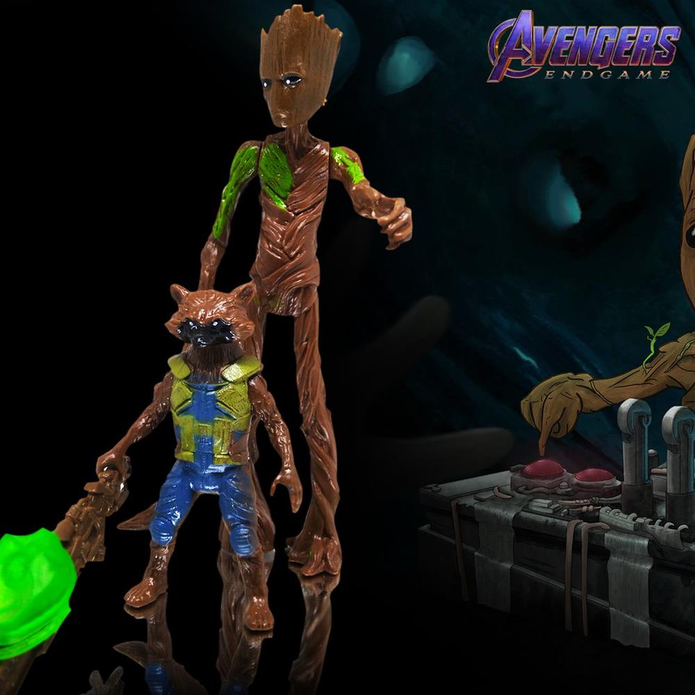 Jual Groot And Rocket - Mainan - Marvel Legend Action Figure The Avangers - Groot And Rocket ...