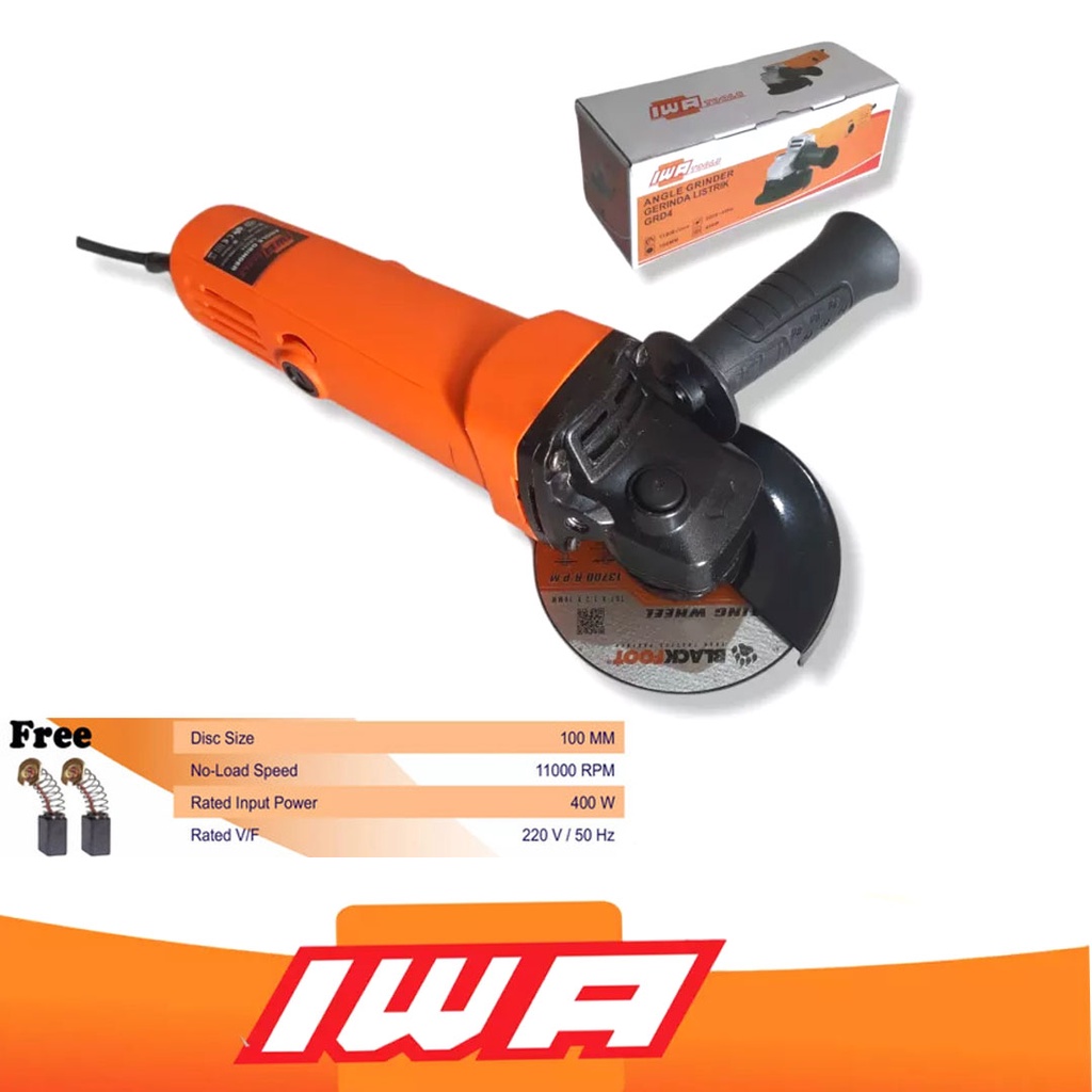 Jual Mesin Gerinda Tangan Angle Grinder IWA 4 in / GERINDA Slepan IWA ...