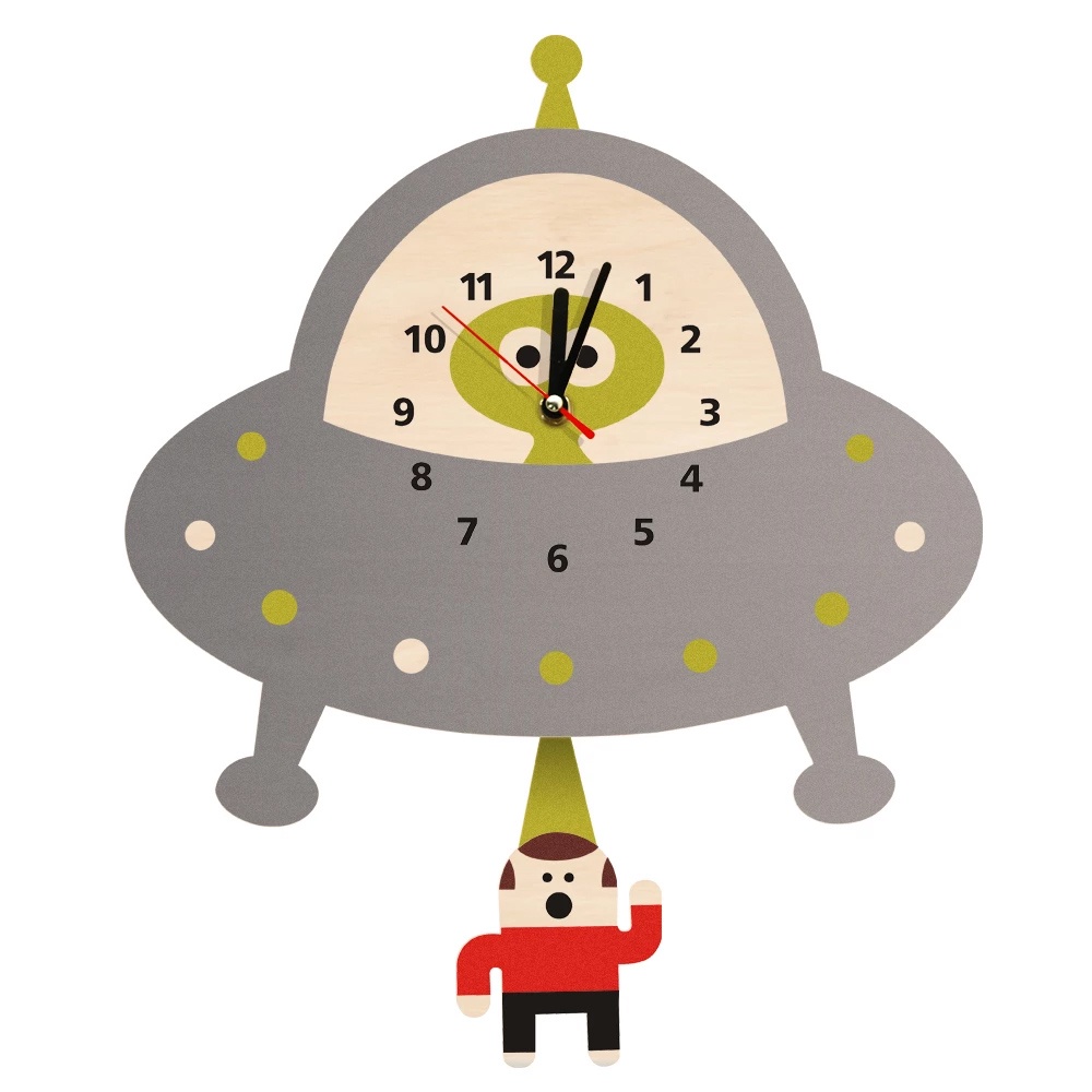 Jual Jam Dinding Rocket Astronot Roket UFO Space Jam Karakter anak ...