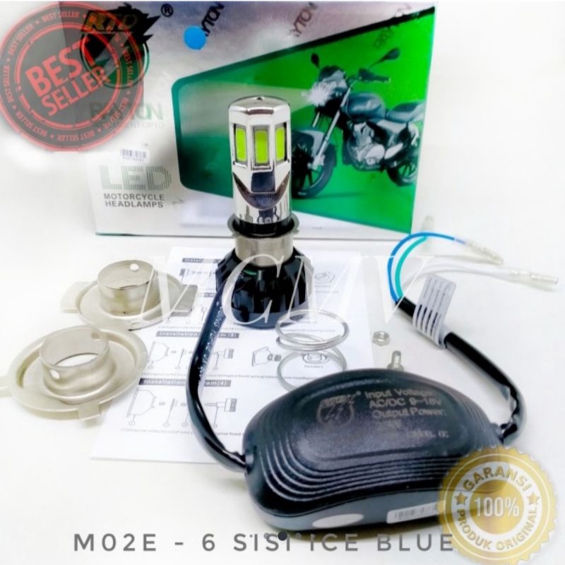 Jual [READY STOCK] LAMPU LED MOTOR RTD 6 SISI / 3 SISI 100% ORIGINAL GARANSI AC DC + KIPAS ...