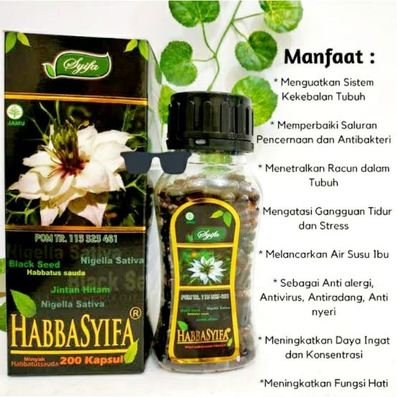 Jual Habbasyifa Habasyifa minyak Habbat Jinten Hitam 200 kapsul Obat ...