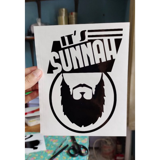 Jual STIKER SUNNAH STICKER CUTTING TRANSPARAN LOGO DLL | Shopee Indonesia