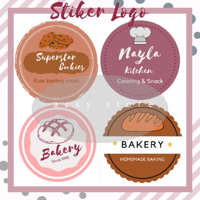 Jual Stiker Logo Bulat isi 50 pcs | Sticker Label Kemasan | Sticker ...