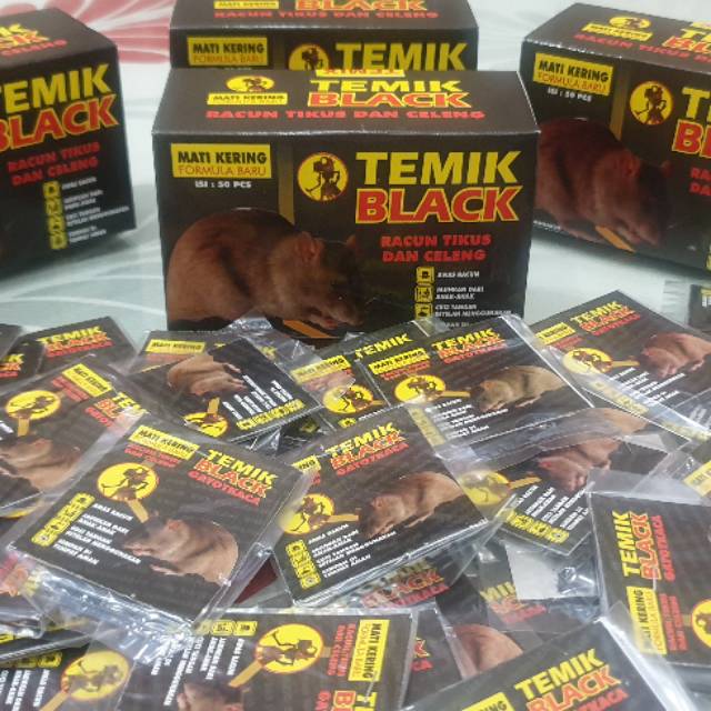 Jual Racun Tikus dan Celeng KARDUS SACHET Temik Temix Black Mati Kering ...