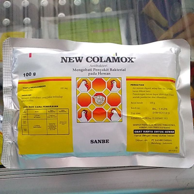 Jual NEW COLAMOX SANBE 100g Obat Hewan | Shopee Indonesia