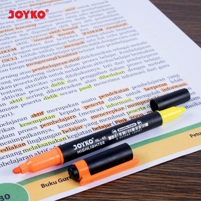 Jual JOYKO Highlighter Double Color HL 42 - HL 45 Penanda Berwarna 2 ...