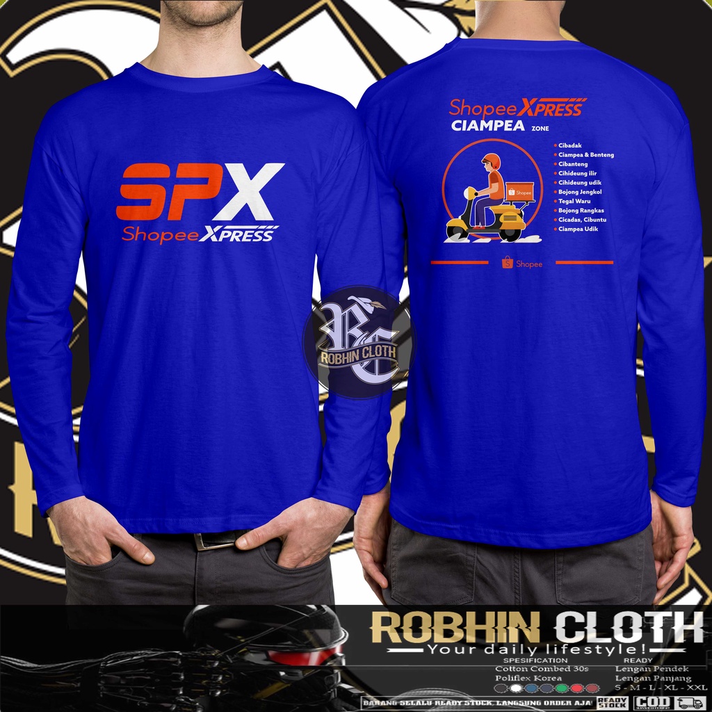Jual Kaos SPX Express Kurir Motor Reques Daerah Custom Lengan panjang ...