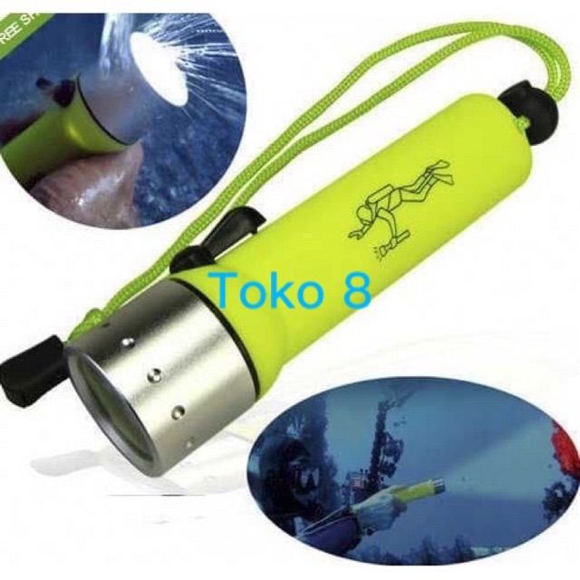 Jual senter selam anti air /senter selam cree /anti air nyelam light diving flashlight cree ...