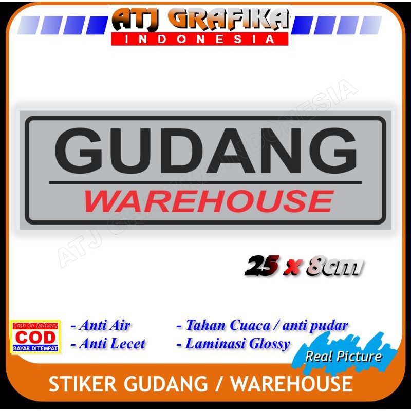 Jual stiker gudang barang sticker warehouse stock barang toko kantor ...