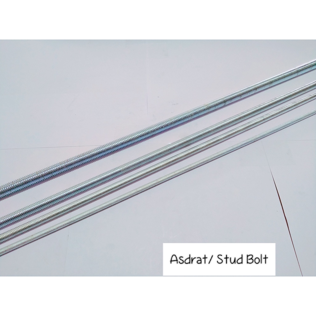Jual ASDRAT LONGDRAT HALUS GALVANIS M6 M8 M10 M12 x 1M | Shopee Indonesia