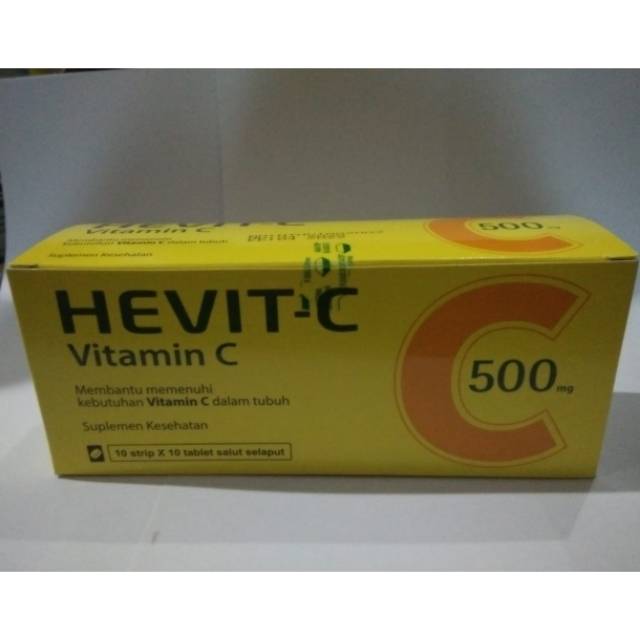 Jual Hevit C Vitamin C 500mg 1 box (100 kaplet) | Shopee Indonesia