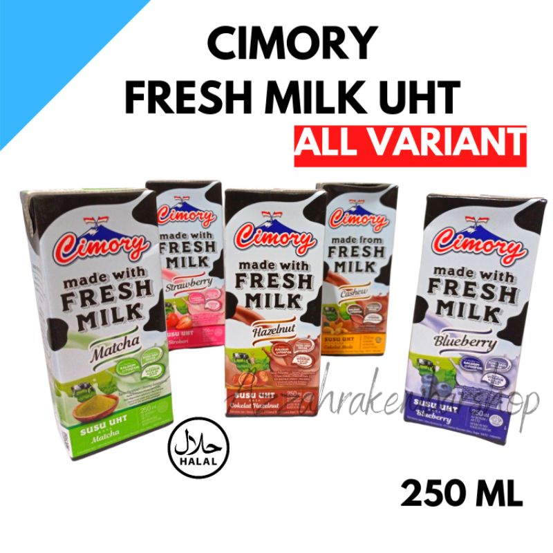 Jual Cimory Fresh Milk Susu UHT Kotak 250ml Semua Rasa | Shopee Indonesia