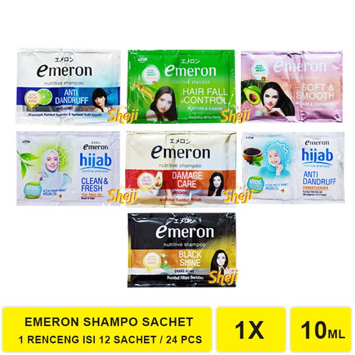 Jual EMERON SHAMPO 1 RENCENG ISI 12 SACHET / 24 PCS (ST3) | Shopee ...