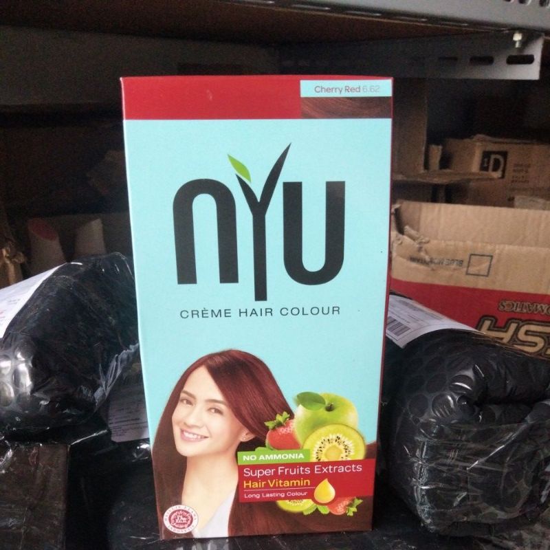 Jual Nyu creme hair colour/nyu pewarna rambut/cat rambut/nyu. | Shopee ...