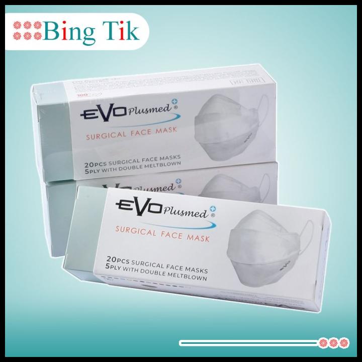 Jual Masker Medis 5 Ply Evo Plusmed 4D 1 Box Isi 20 Pcs | Shopee Indonesia
