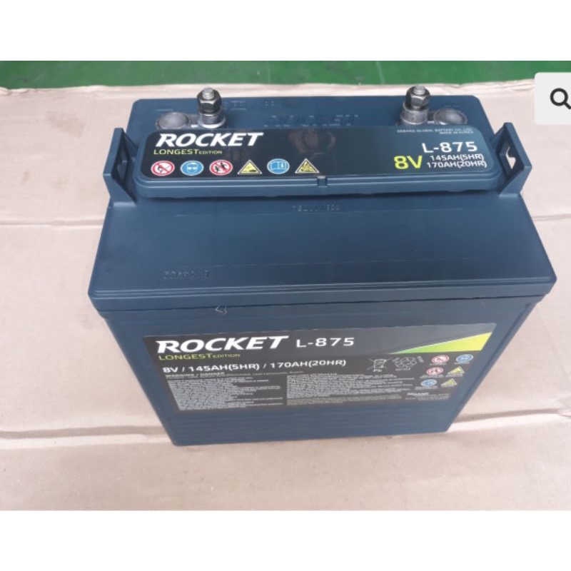 Jual Aki/Accu/Battery ROCKET | L-875; 8V | Golf Cart=Trojan T-875 ...