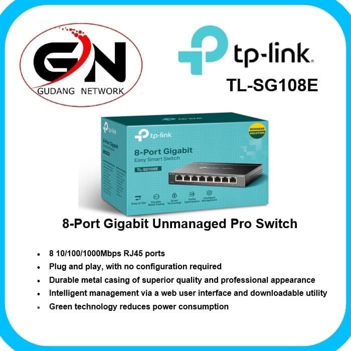 Jual TP-LINK TL-SG108E 8-Port Gigabit Unmanaged Pro Switch | Shopee ...