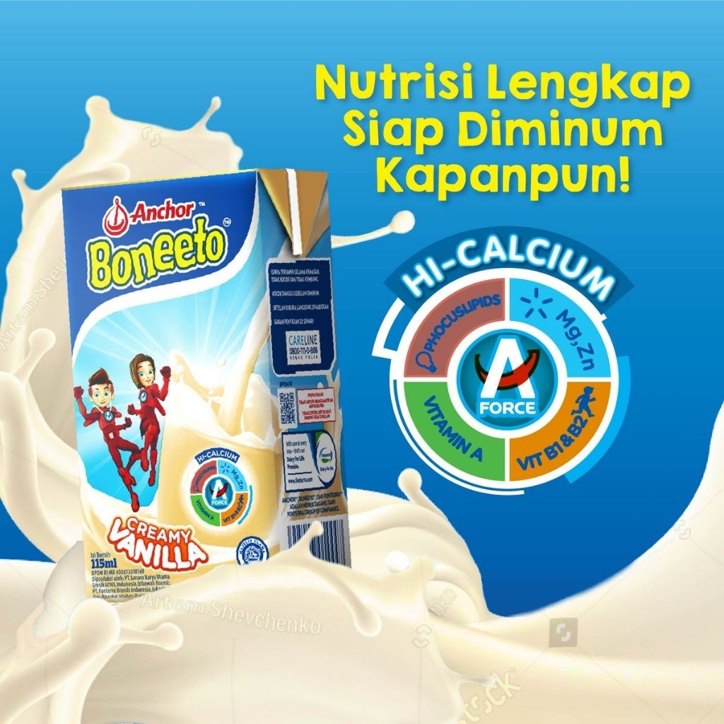 Jual Anchor Boneeto Susu UHT Creamy Vanilla 2 x 115 ml | Shopee Indonesia