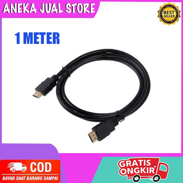 Jual Kabel HDMI to HDMI 1 Meter untuk Receiver DVD player TV Komputer ...