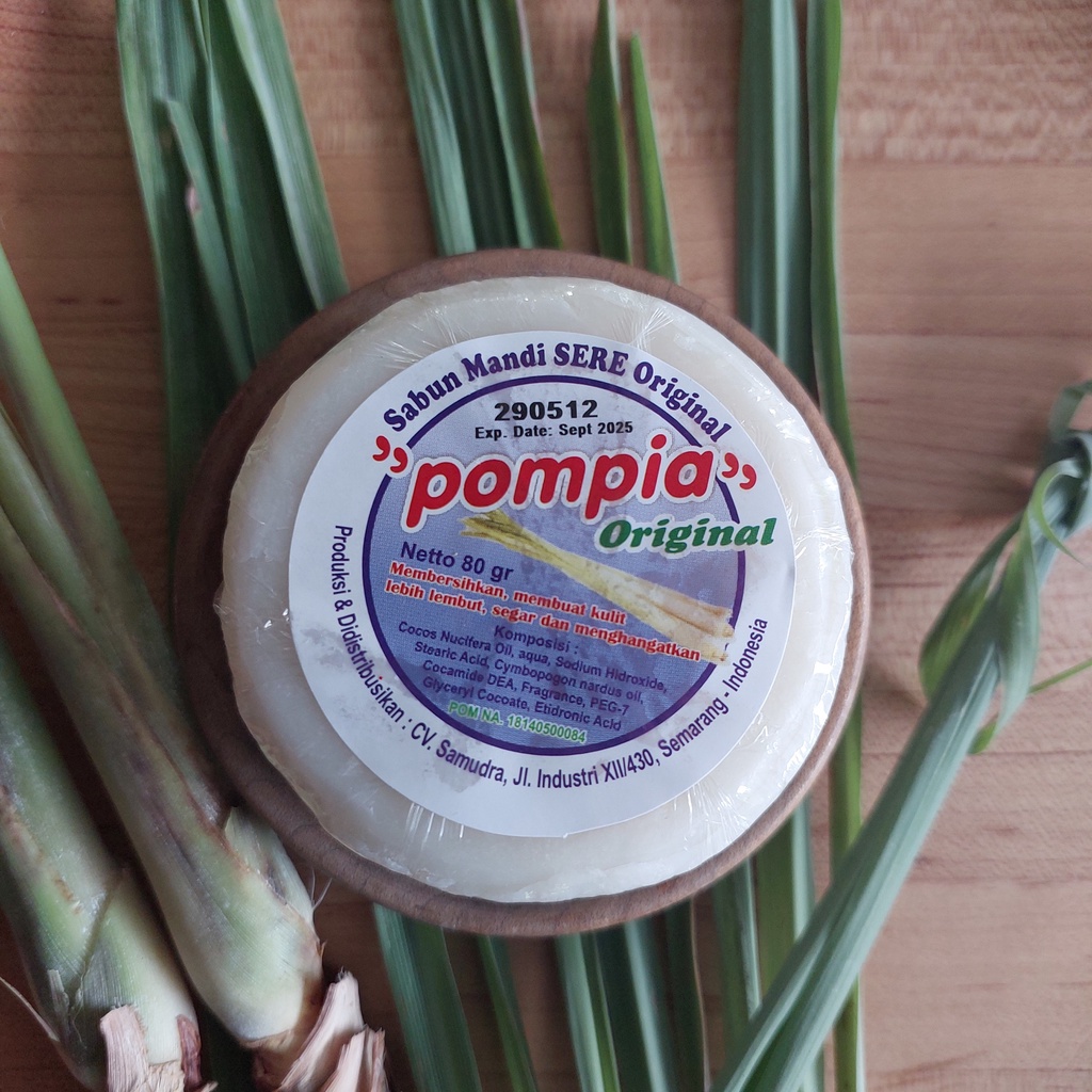 Jual Pompia Sabun Sere Original Lemongrass antiseptik Bulat 80 gr BPOM | Shopee Indonesia