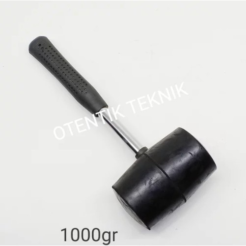 Jual PALU KARET JUMBO GAGANG BESI BERAT 1000 GRAM -BLACK MALLET RUBBER ...