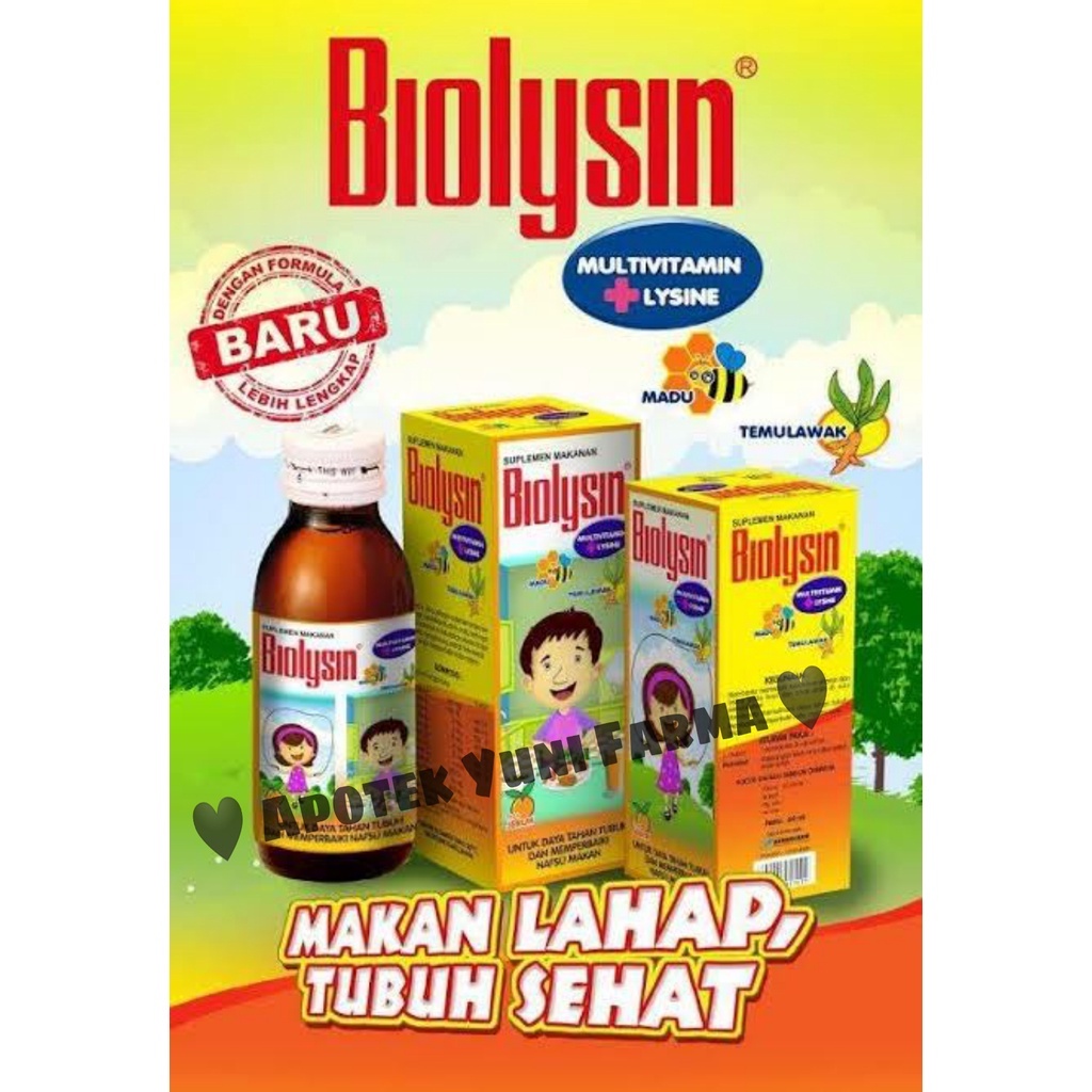 Jual Biolysin Syrup 60ml - 100ml | Shopee Indonesia
