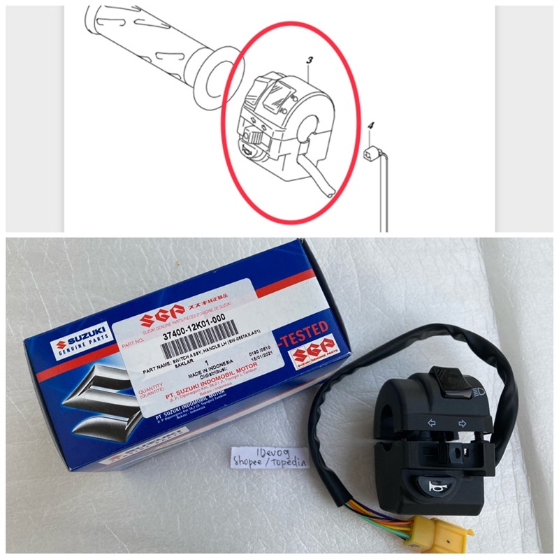 Jual Saklar Klakson Holder Kiri Satria Fu Fi Switch Raider Fi Original ...