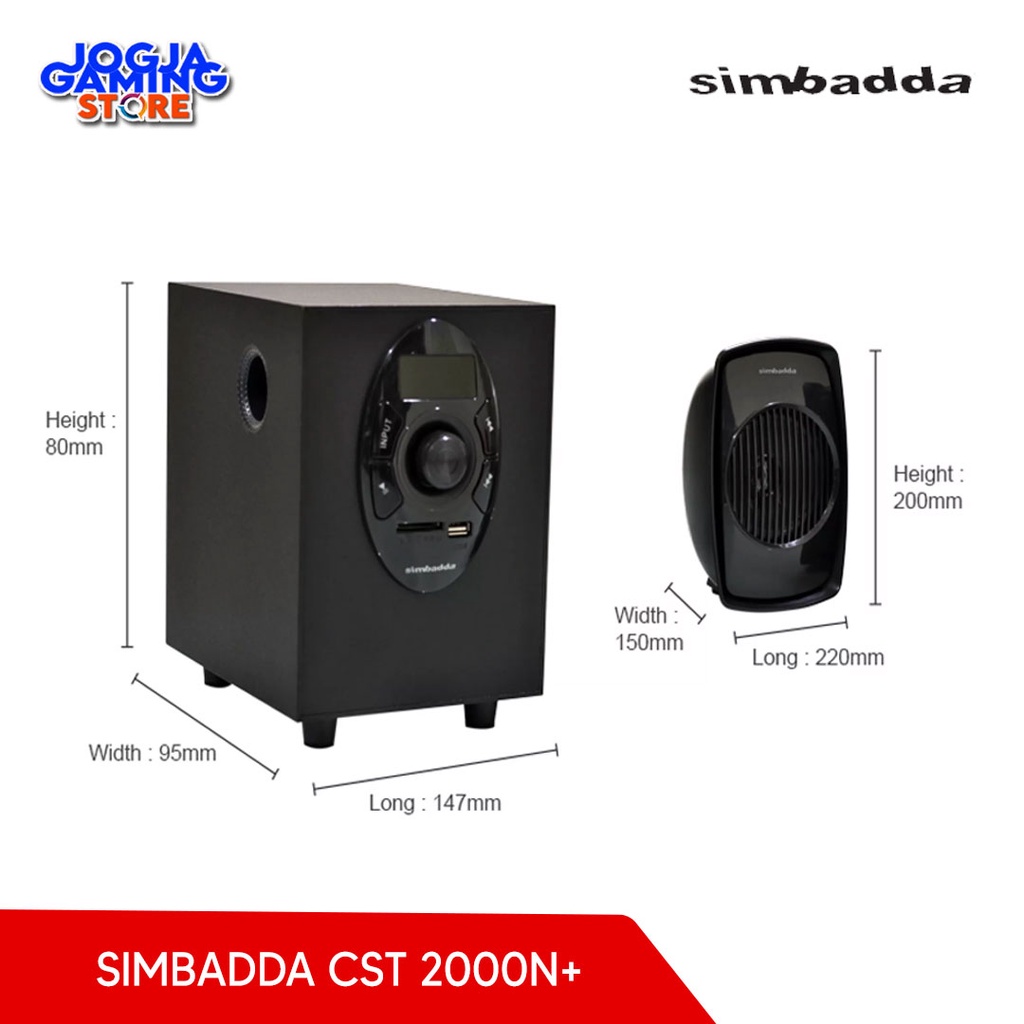 Jual SPEAKER SIMBADDA CST 2000 N+ input 3.5mm headphone jack | Shopee ...