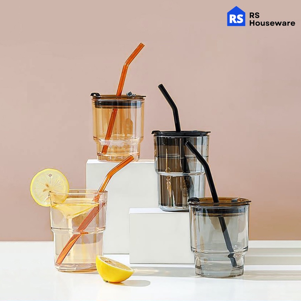 Jual [RS] Gelas Tumbler Aesthetic Gelas Minum Kaca Simple Elegan Water ...