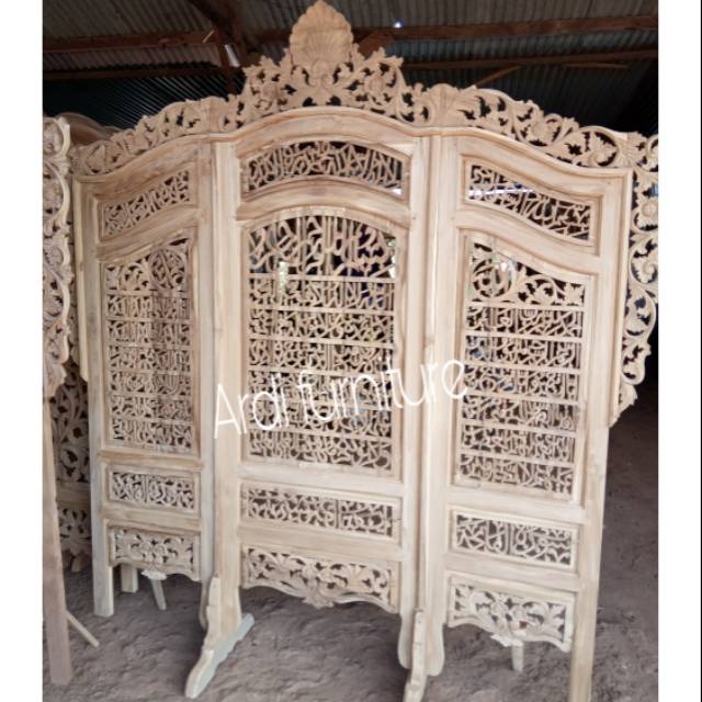 Jual Partisi ukir kayu jati seketsel kaligrafi arab furniture jepara ...