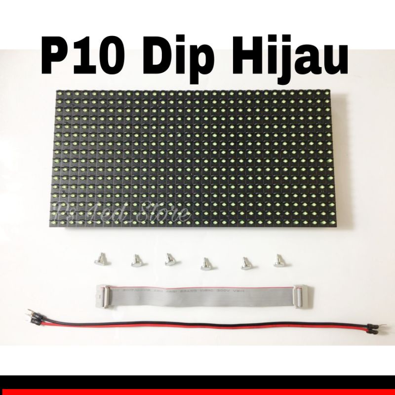 Jual Module LED P10 DIP Hijau outdoor Running text / Green Outdoor Dot ...