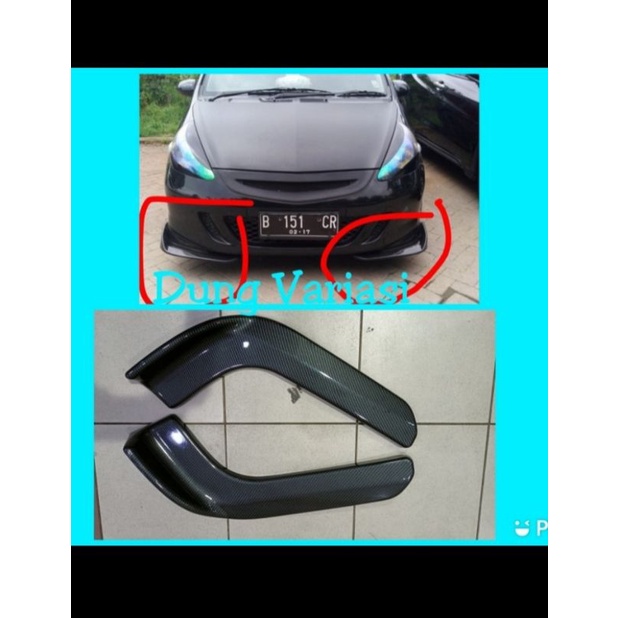 Jual winglet lips bumper depan mobil carbon,hitam universal | Shopee ...