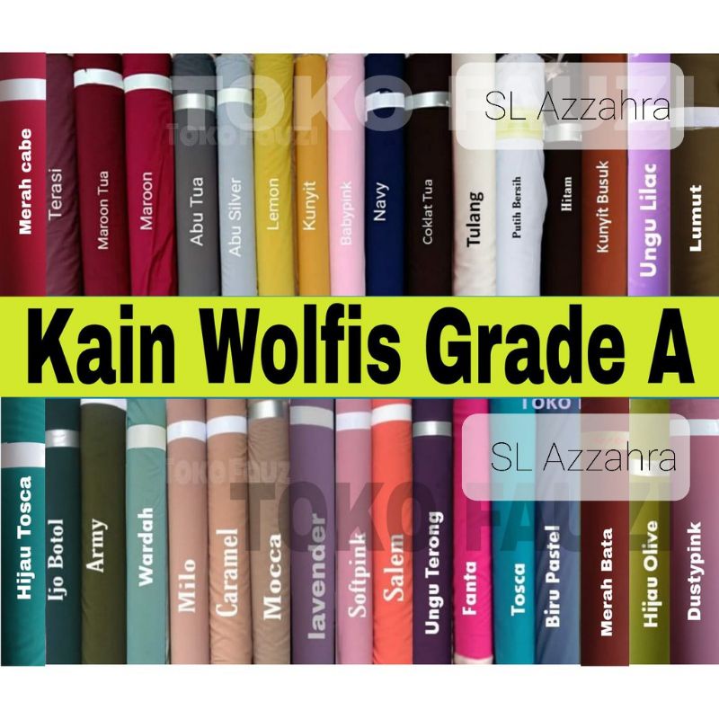 Jual KAIN GAMIS bahan RANDOM flash sale crinkle satin wolfis wolpeach ...