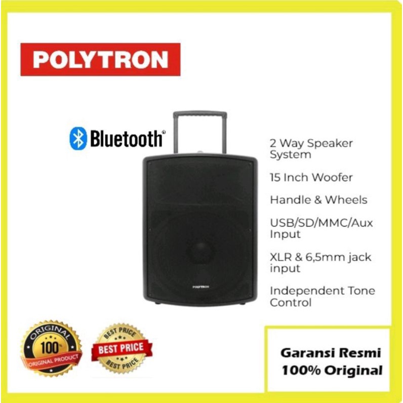 Jual SPEAKER POLYTRON PAS PRO 15F3 BLUETOOTH 2MIC INDOOR OUTDOOR ...