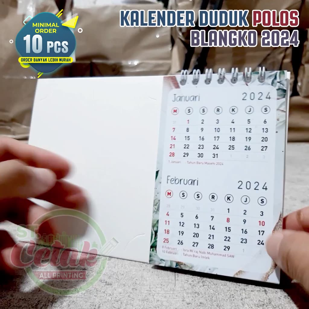 Jual KALENDER DUDUK POLOS | KALENDER DUDUK SOUVENIR | Shopee Indonesia