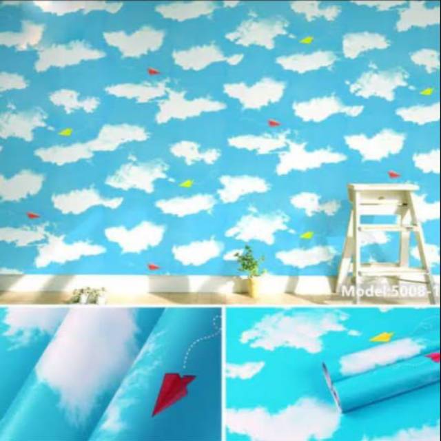 Jual Wallpaper Sticker Motif Awan Layang | Shopee Indonesia
