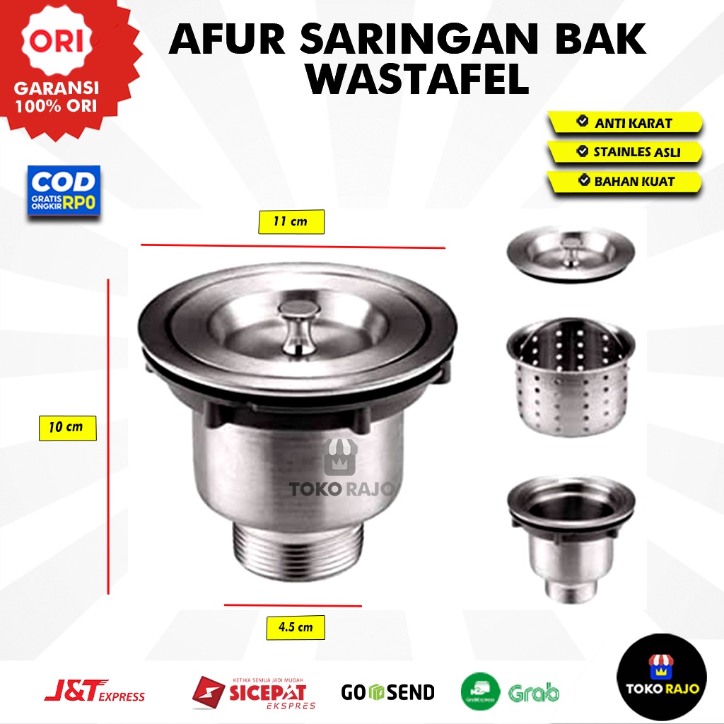 Jual AFUR APUR AVUR AFFOUR STAINLESS ANTI KARAT SARINGAN BAK CUCI PIRING | Shopee Indonesia
