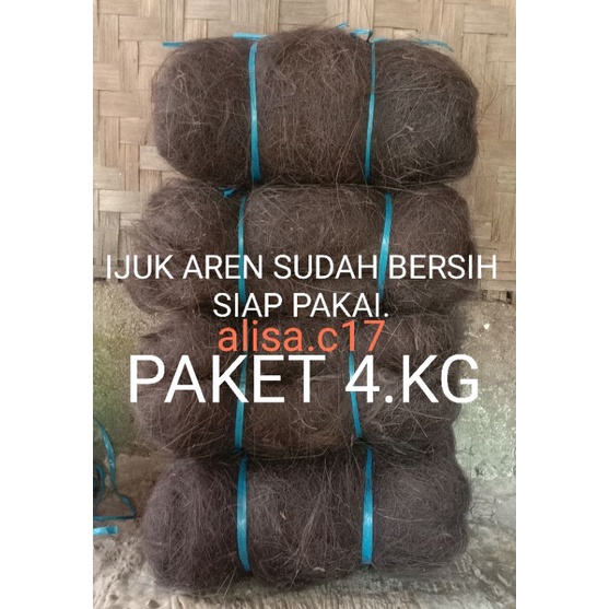 Jual Ijuk Aren Resapan 4 Kg KERING BERSIH Ijuk Hitam Halus Ijuk ...
