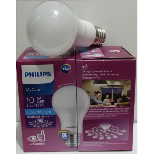 Jual PHILIPS LED BULB MyCare / Bohlam 10W | Shopee Indonesia