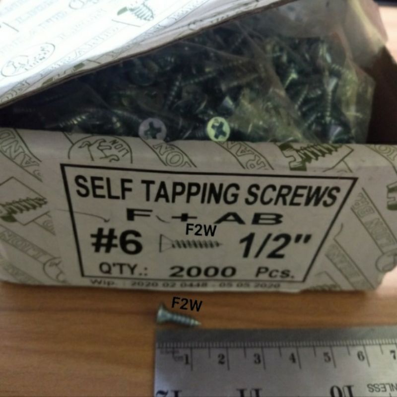 Jual FH (+) 6X1/2" SEKRUP TAPPING FAB 6X1/2" MOON LION SKRUP SELF TAPPING SCREW FH 1.25CM 1KOTAK ...