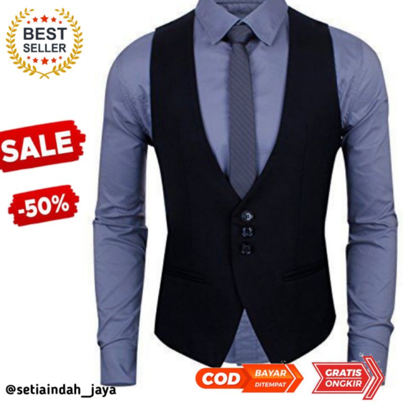 Jual ROMPI JAS PRIA FORMAL,VEST PRIA,ROMPI PRIA KANCING 3 | Shopee ...