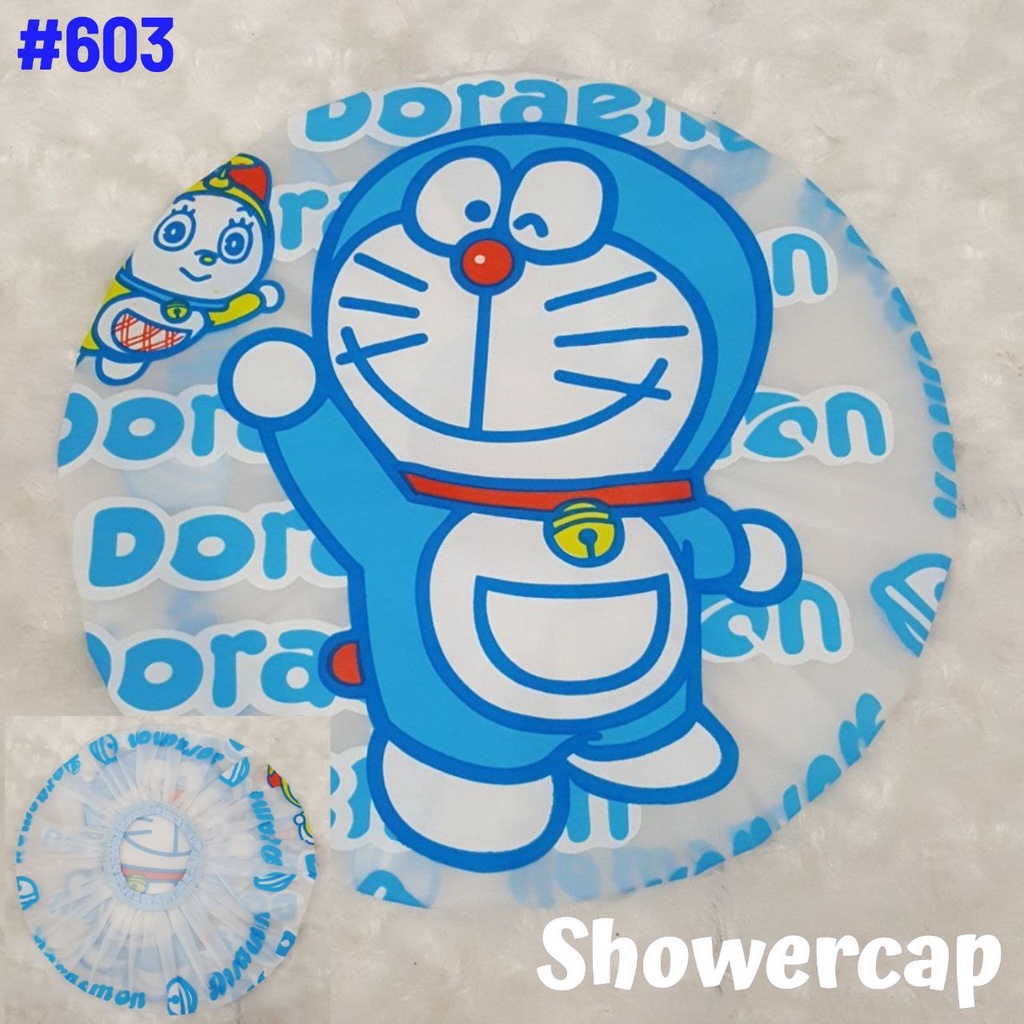 Jual Showercap Doraemon / Tutup kepala mandi Doraemon | Shopee Indonesia